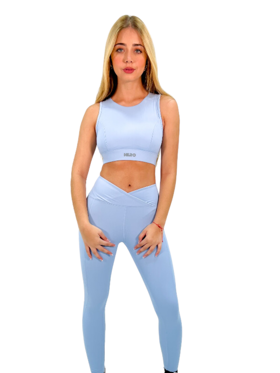 CONJUNTO TOP Y LEGGIN BRIGE HERO AZUL BEBE – Hero Activewear